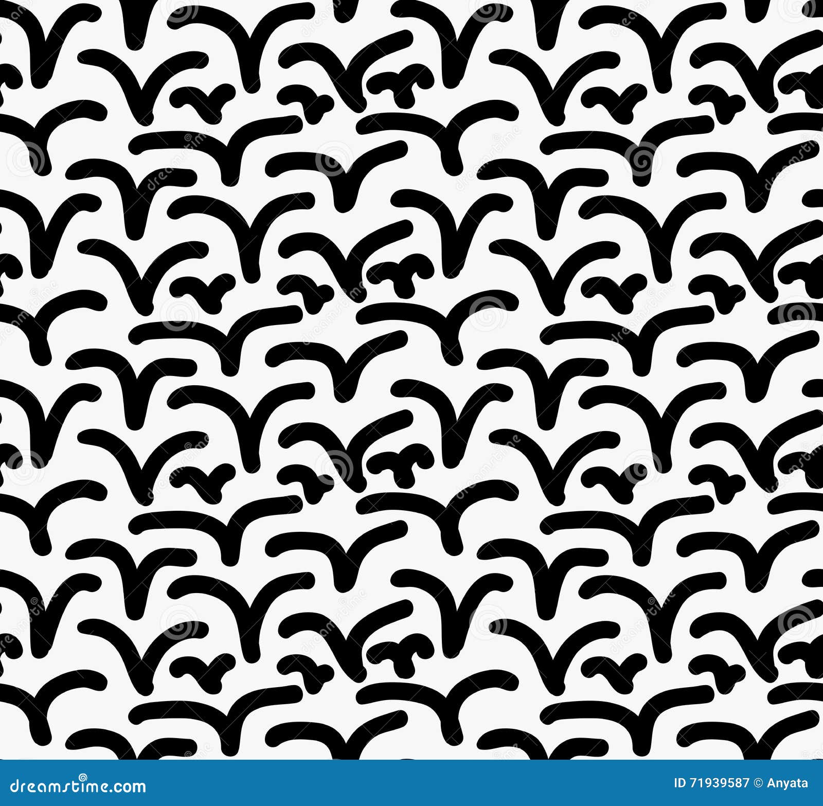 Black Marker Drawn Simple Rounded Marks Stock Vector - Illustration of ...