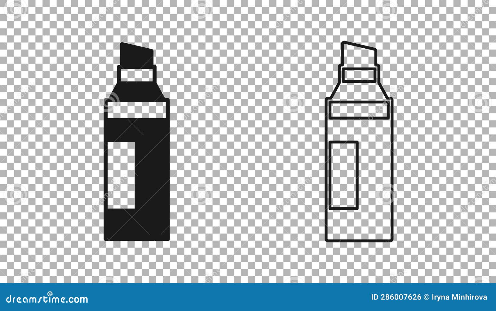 Black Marker Pen Icon Isolated on Transparent Background. Vector Stock ...