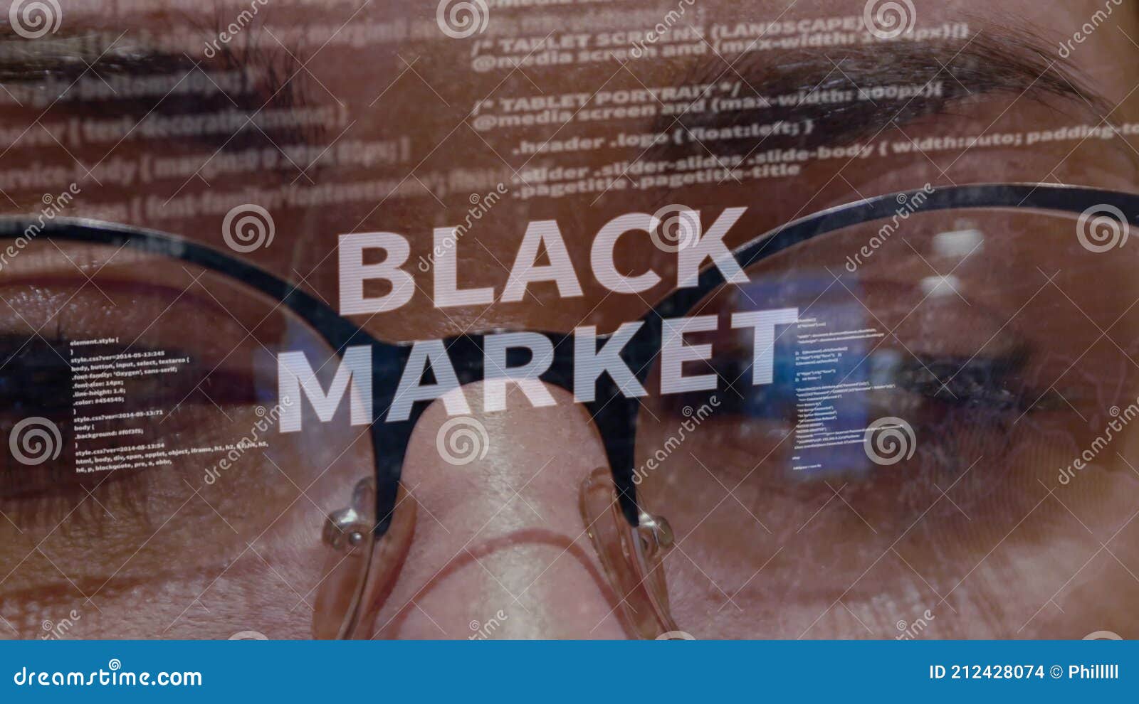 Black Market Text on Background of Developer Stock Footage - Video of ...