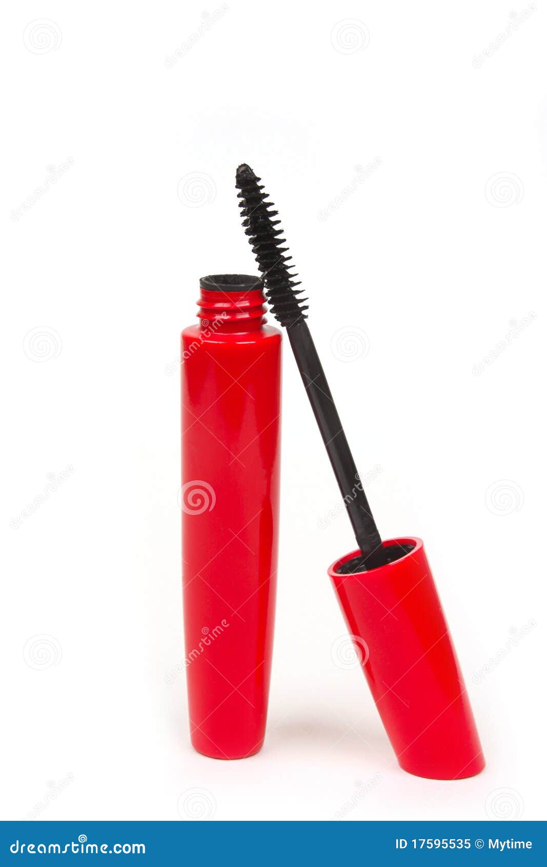 Black mascara in red tube stock image. Image of artist - 17595535