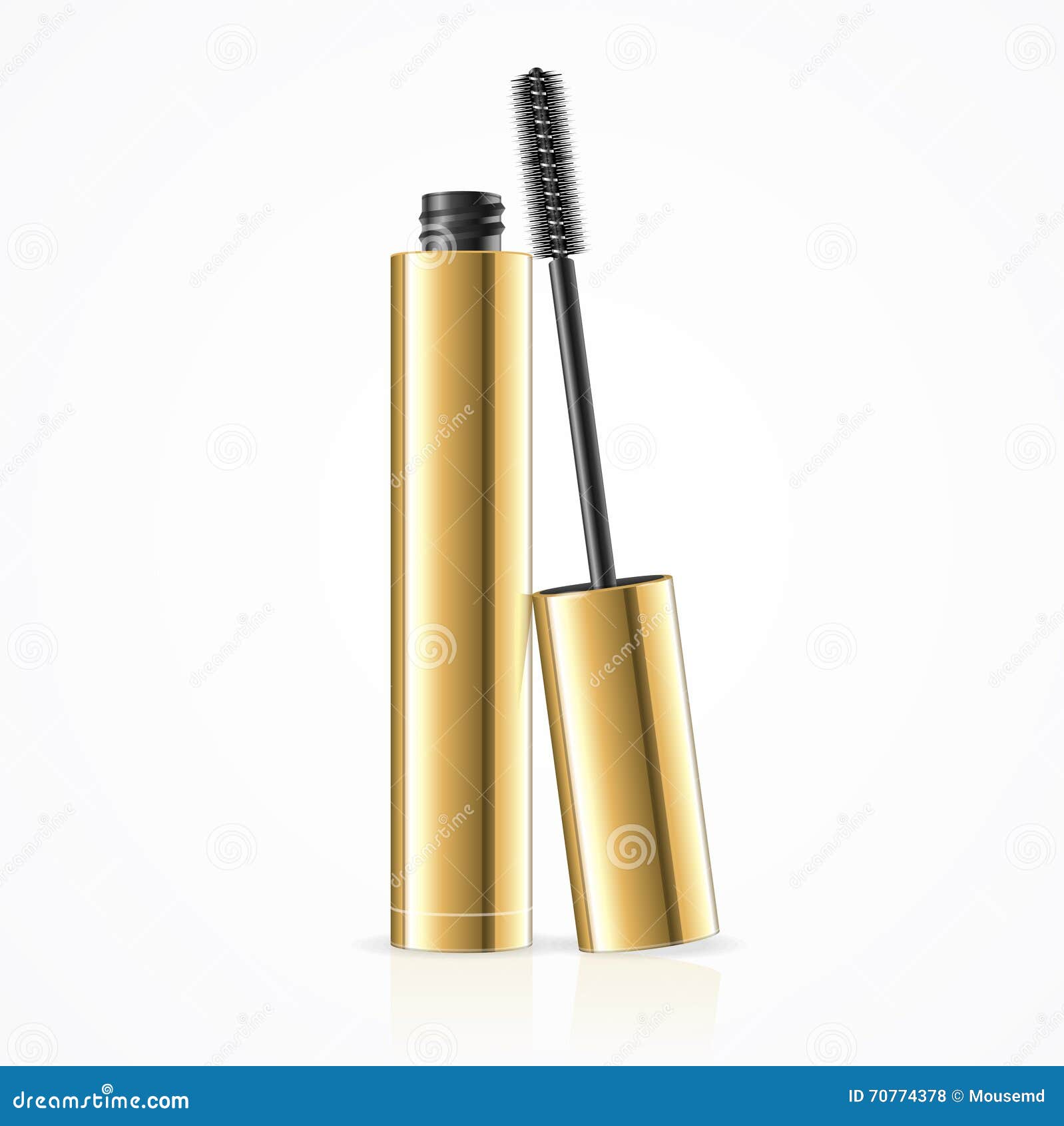 Black Mascara Applicator. Types Of Mascara. Vector Illustration, Flat ...