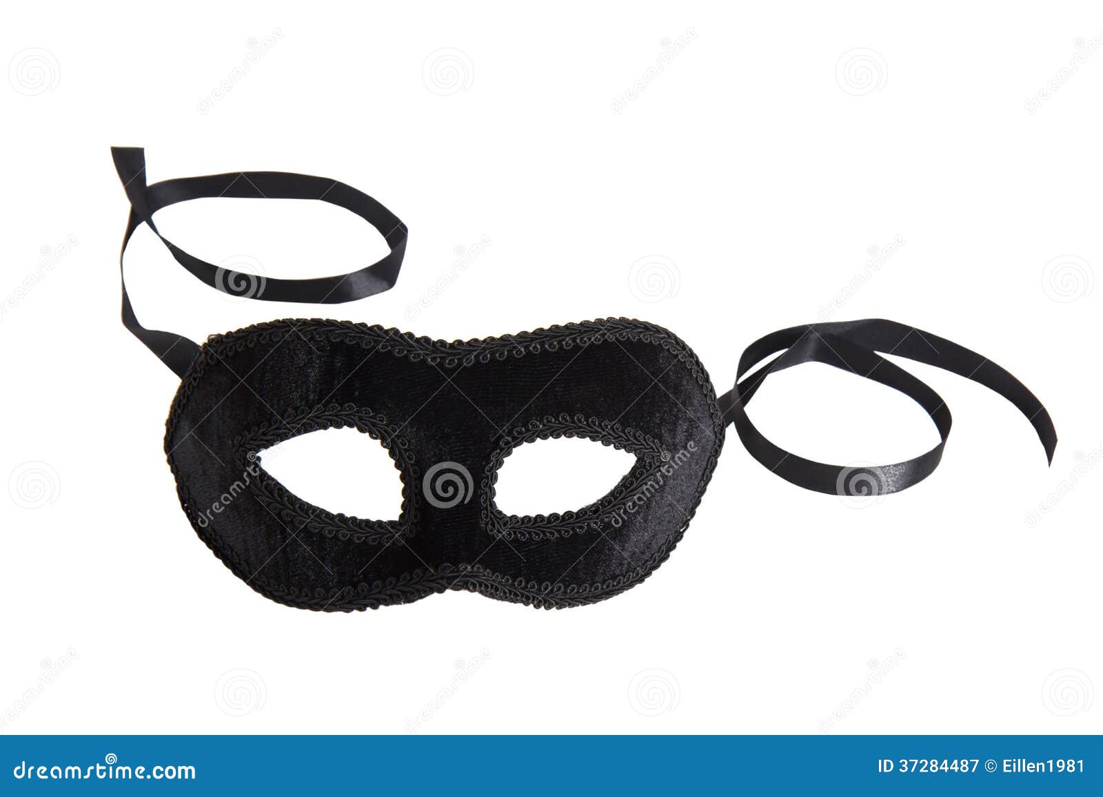 Black Mask on White Background Stock Image - Image of fashion, beauty ...