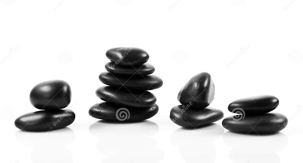 Black Massage Stones Stacked Stock Image Image Of Peace Lava 29876551