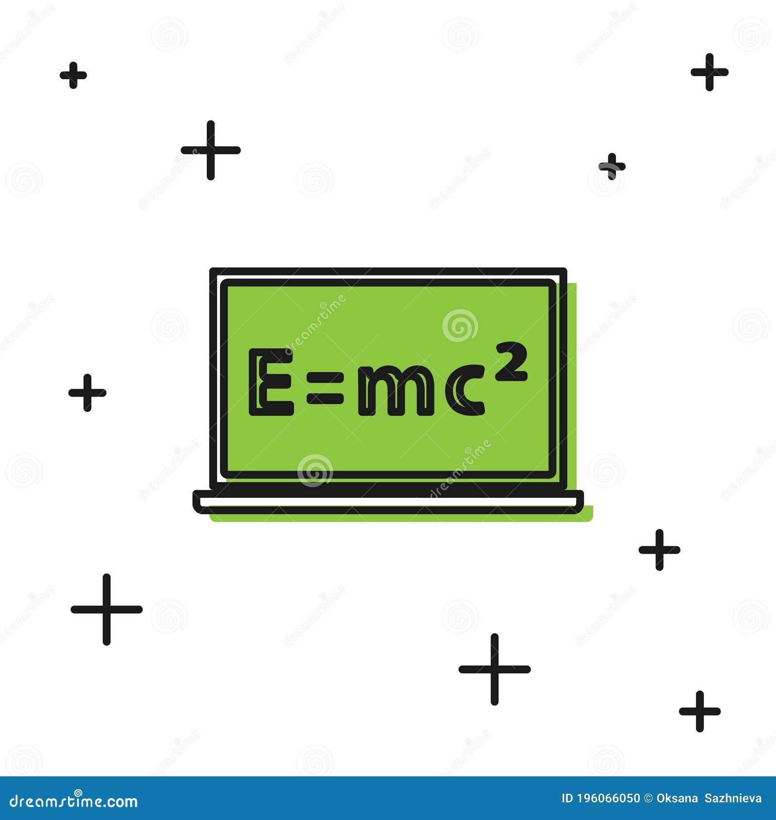 Black Math System of Equation Solution on Chalkboard Icon Isolated on ...