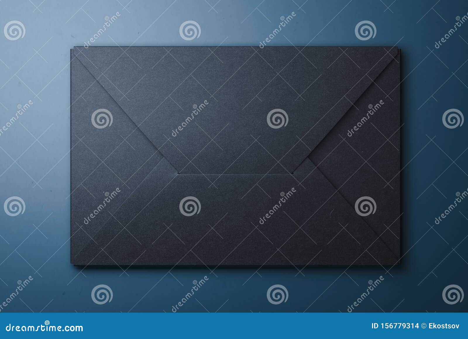 Black Matte Blank Envelope. 3d Rendering. Copy Space. Empty Space ...