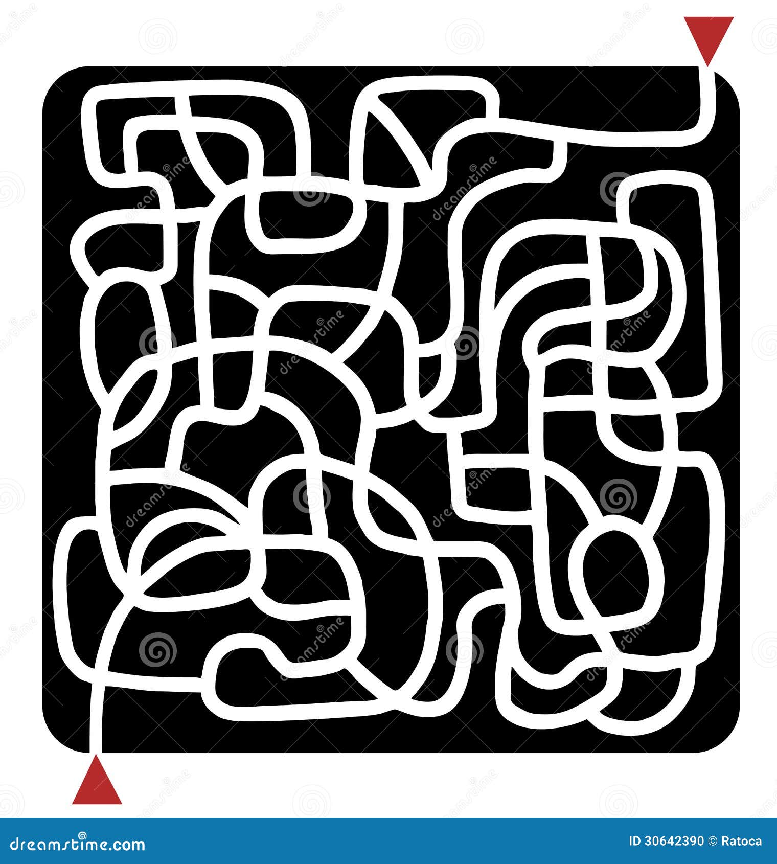 Black maze stock vector. Illustration of distraction - 30642390