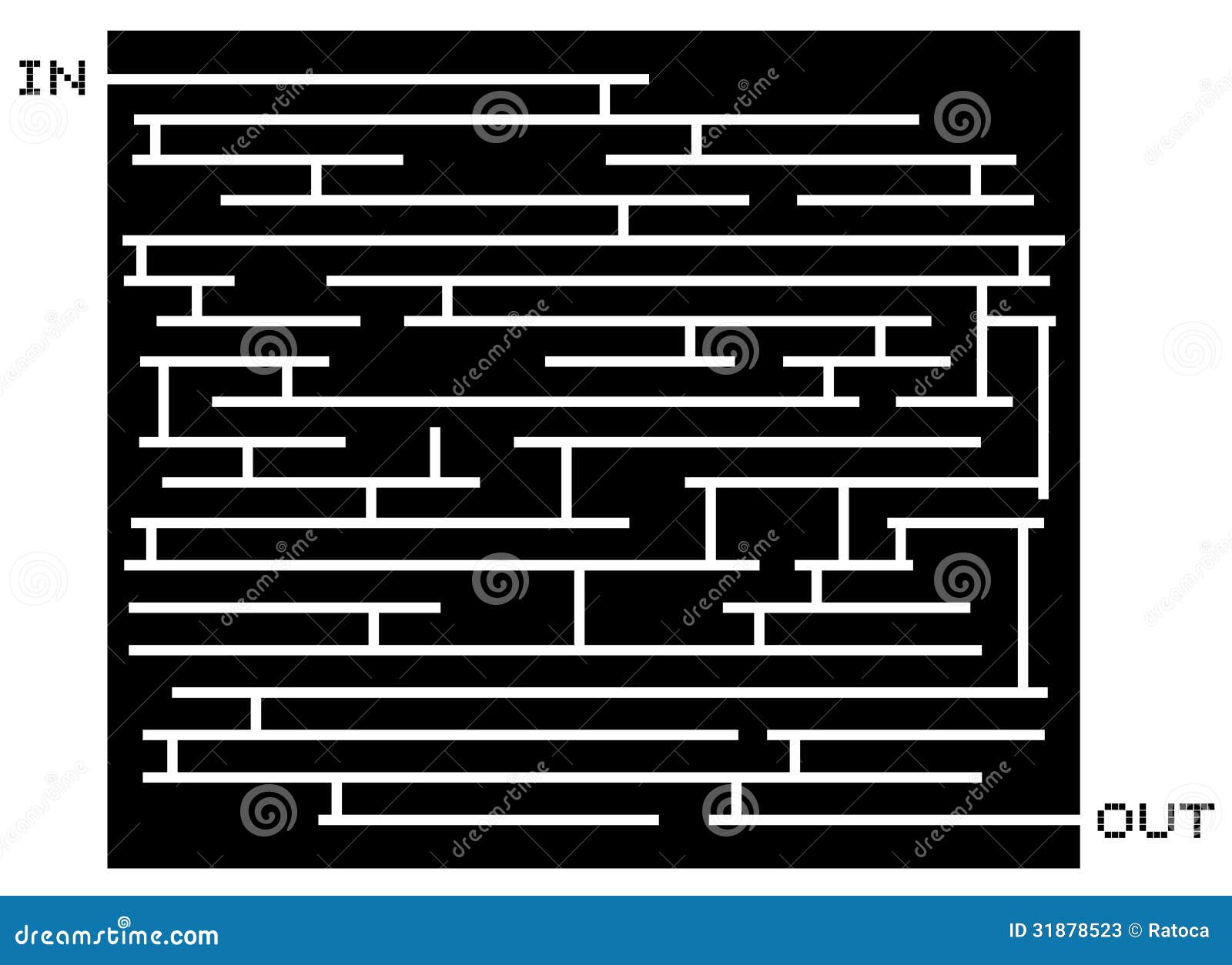 Black maze stock vector. Illustration of entertainment - 31878523