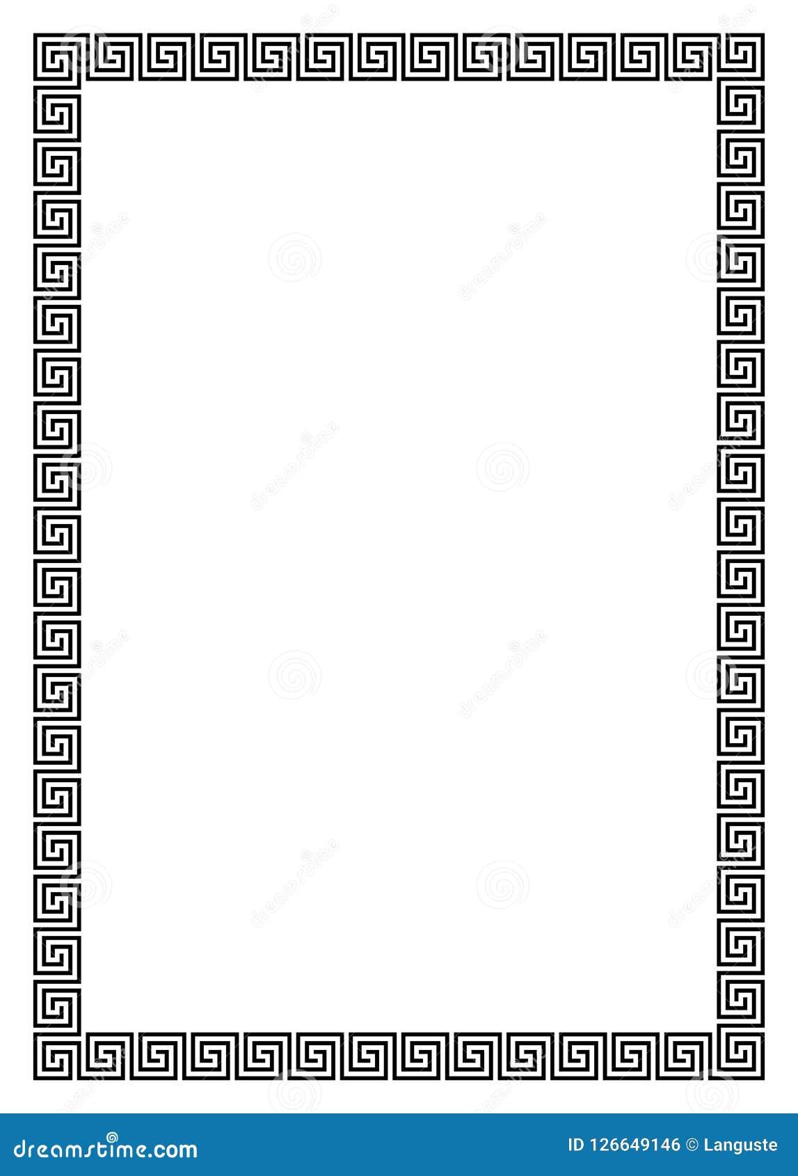 Black Maze Photo Frame on a Isolated White Background. Stock Vector ...