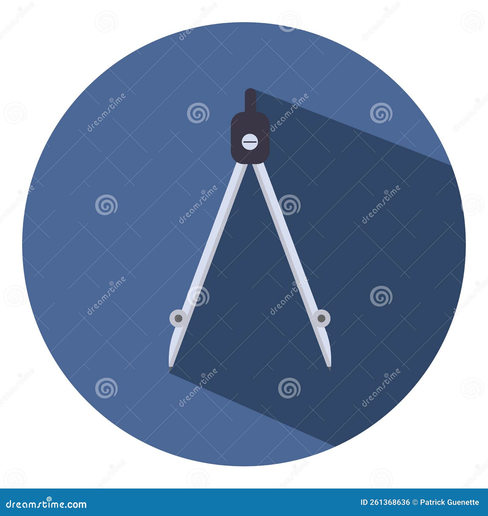 Black Measuring Compass, Icon Stock Vector - Illustration of geometry ...