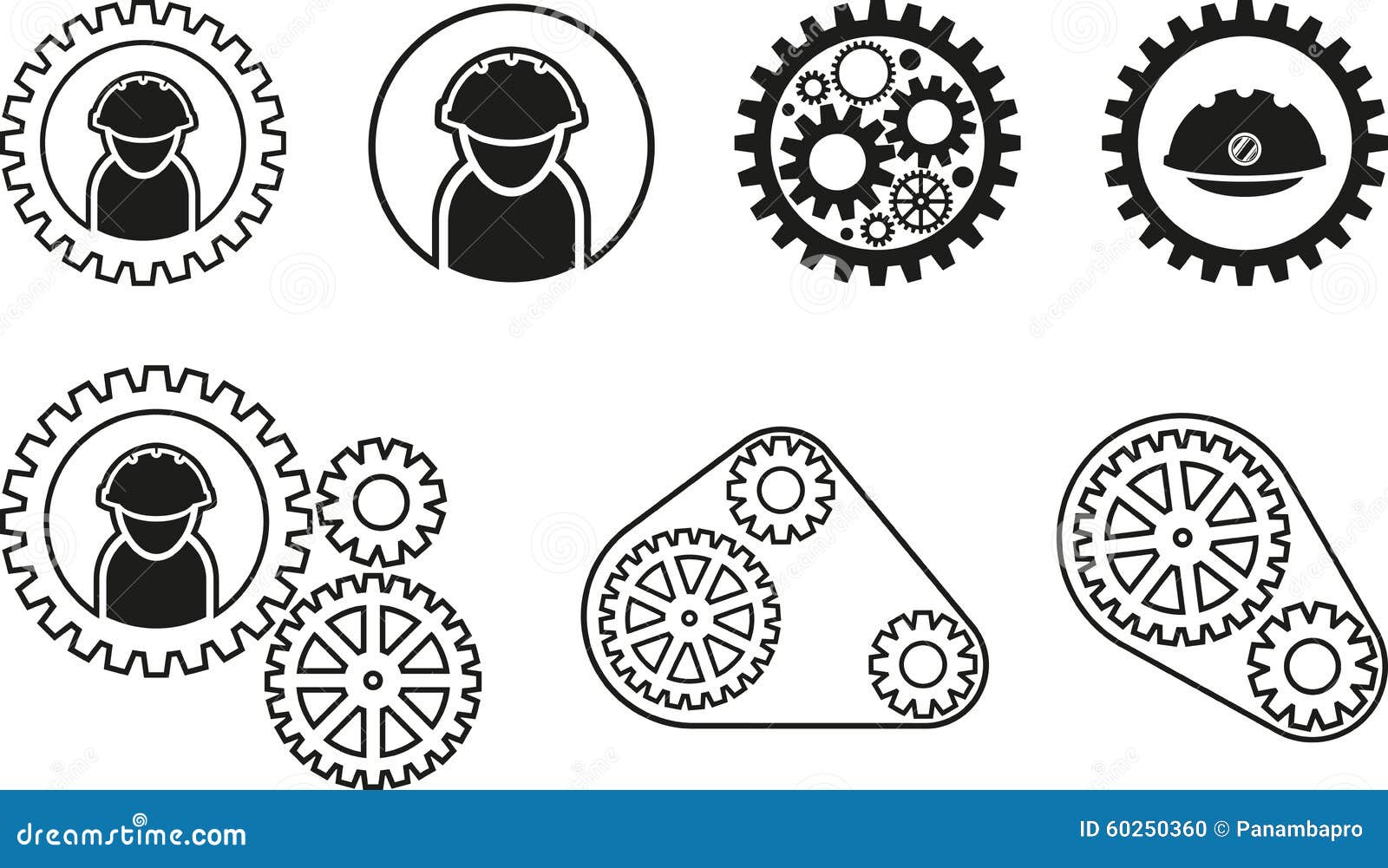Black mechanism icon stock vector. Illustration of machine - 60250360