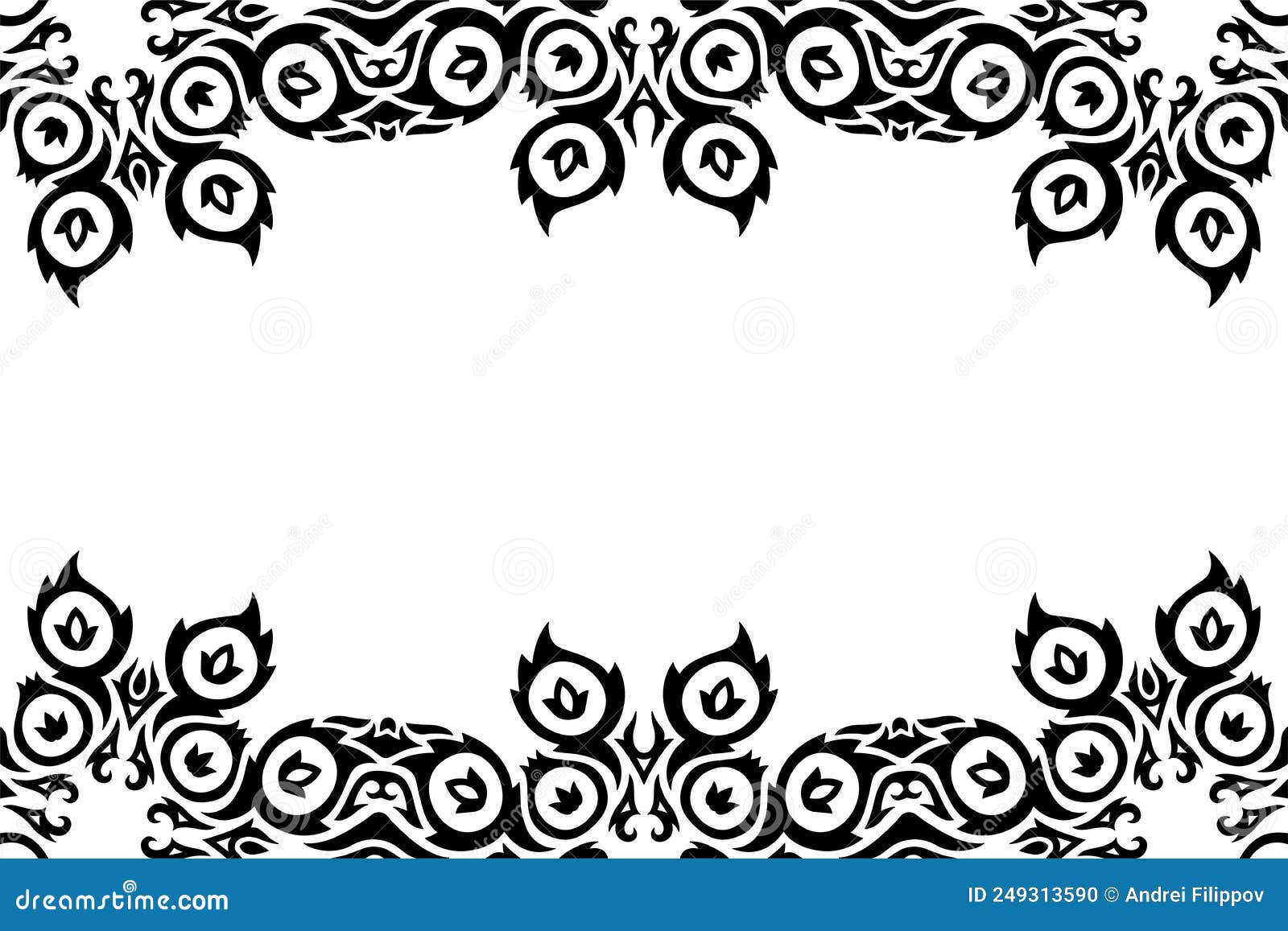 Black Medieval Border with White Copy Space Stock Vector - Illustration ...