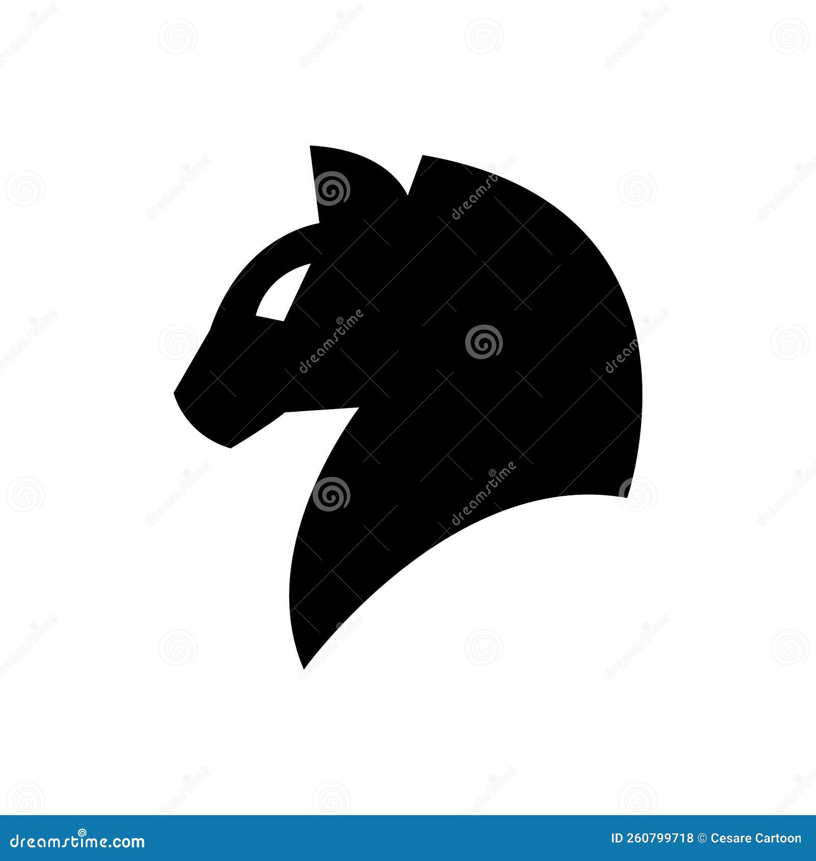 Black horse stock vector. Illustration of horse, simple - 260799718