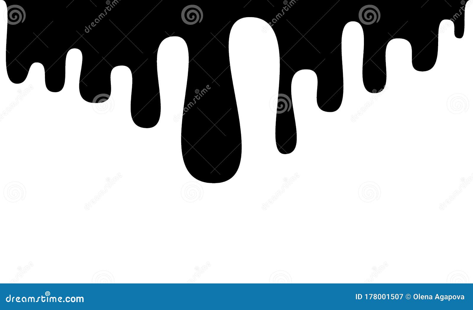 Black Melt Drips or Liquid Sauce Drops. Black Liquid or Melted ...