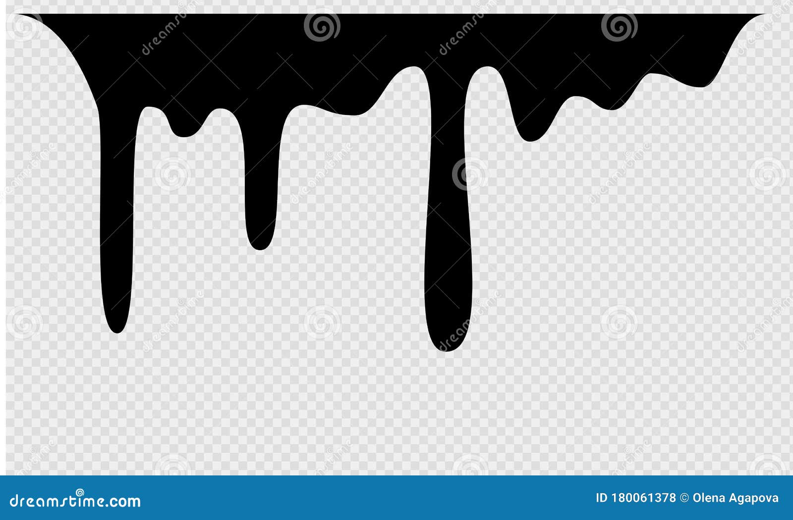 Black Melt Drips or Liquid Sauce Drops. Black Liquid or Melted ...