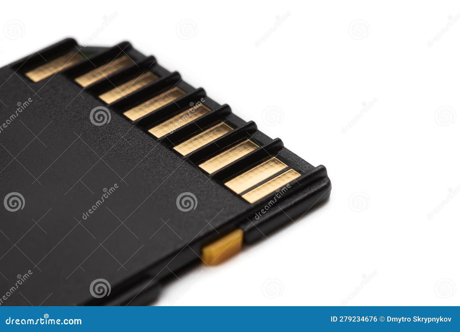 Black Memory SD. Card, Isolated on White Stock Photo - Image of ...