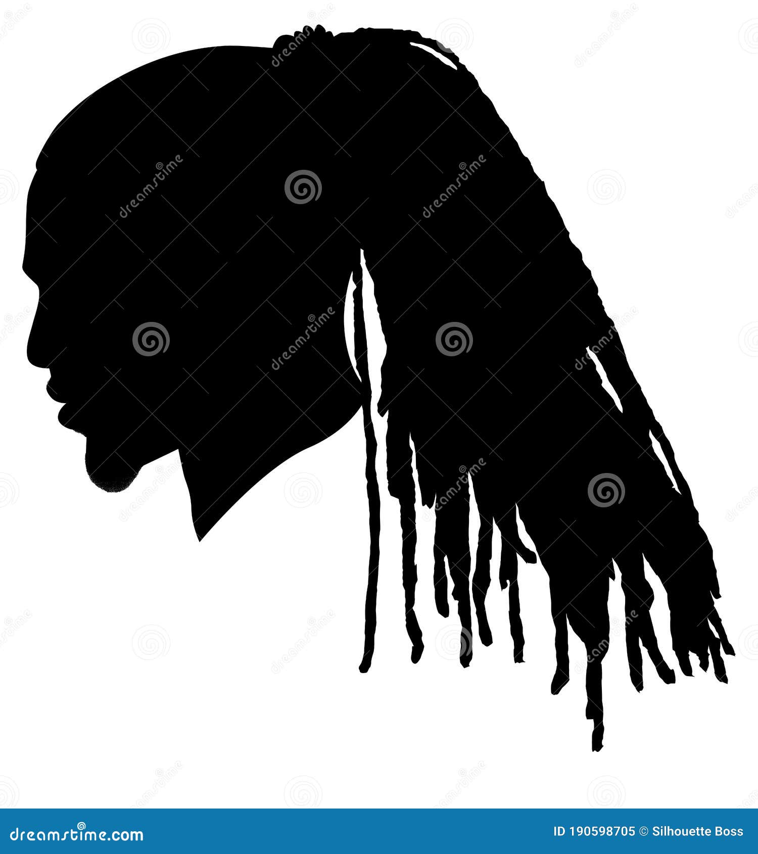 Dreadlocks Silhouette Stock Illustrations 423 Dreadlocks Silhouette