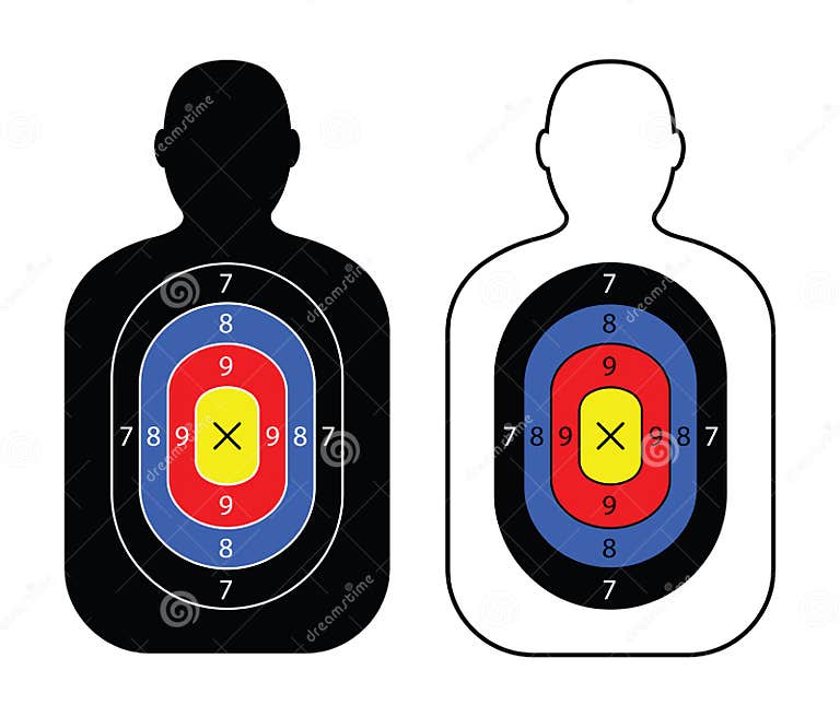 Black men paper targets stock vector. Illustration of middle - 95256266