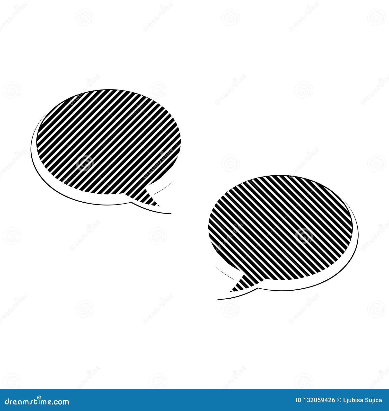 Black Message Bubbles,Chat Icon, Dialogue Logo Stock Vector ...