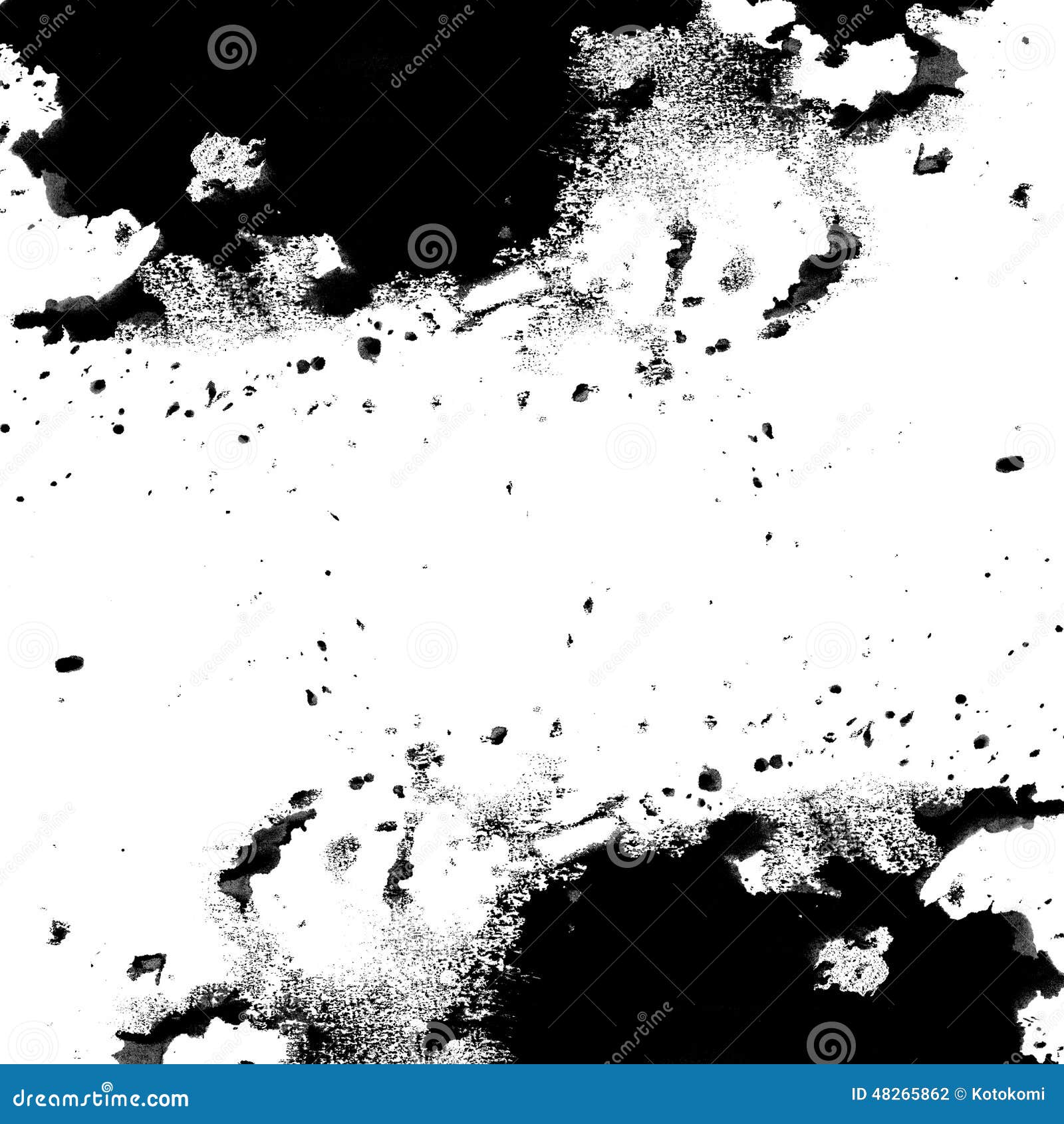 Black Messy Ink Texture With Spots And Splotches Stock Photography ...