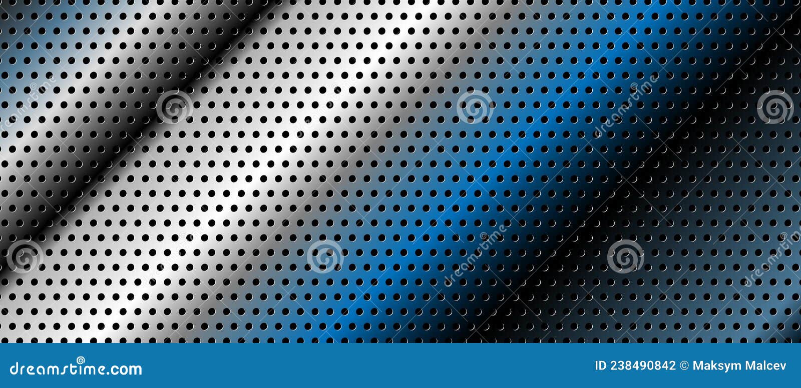 Black Metal Background with Dots Pattern. Modern Abstract Vector ...