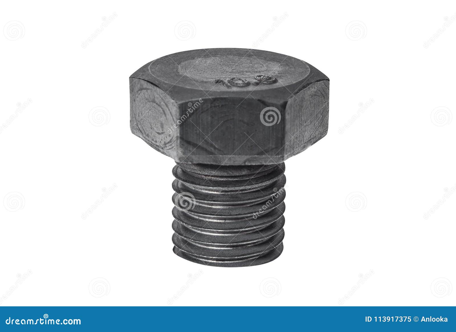 Black Bolt Screwed into a White Surface Stock Image - Image of ...
