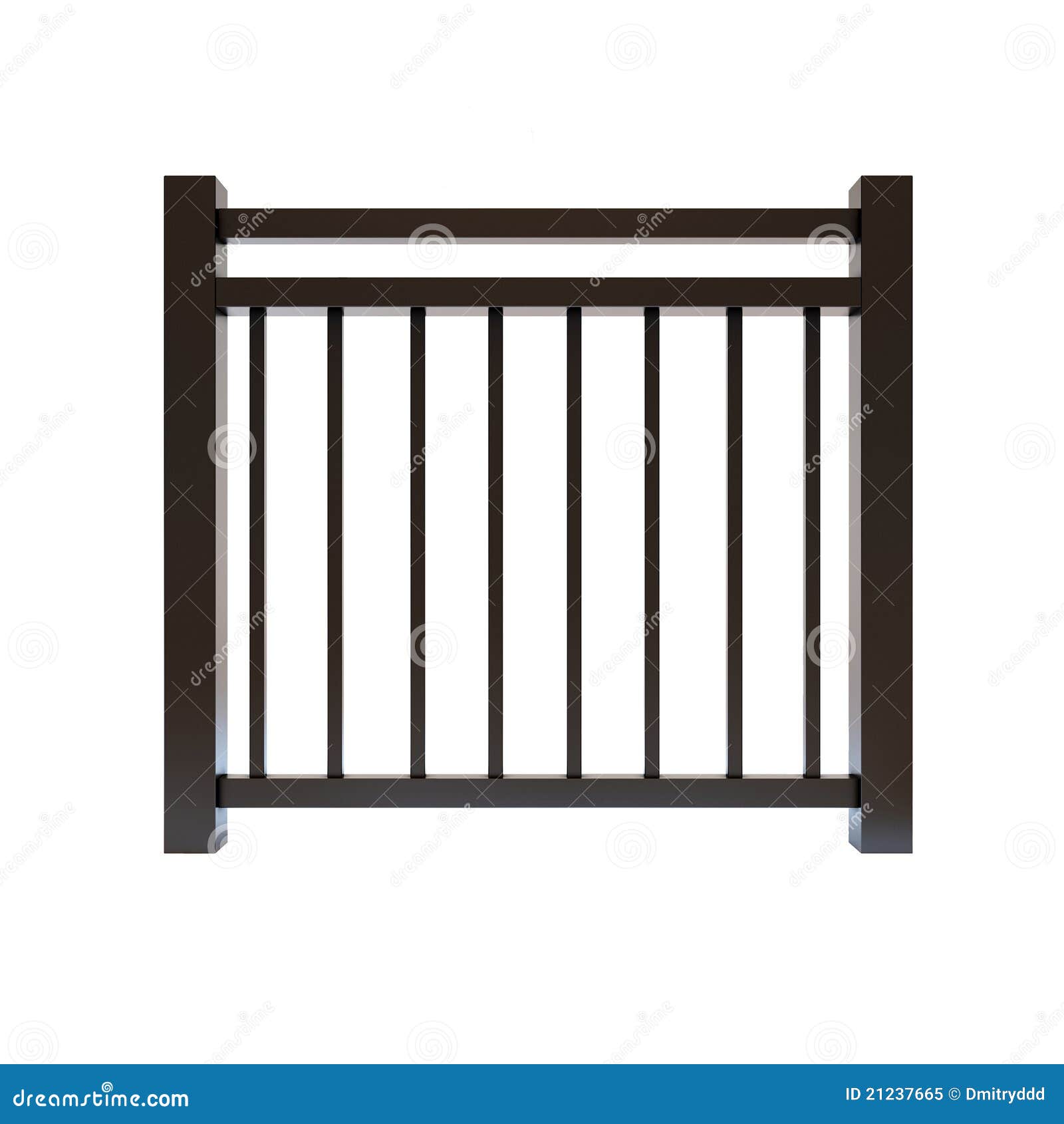 Black metal design railing stock illustration. Illustration of gateway ...