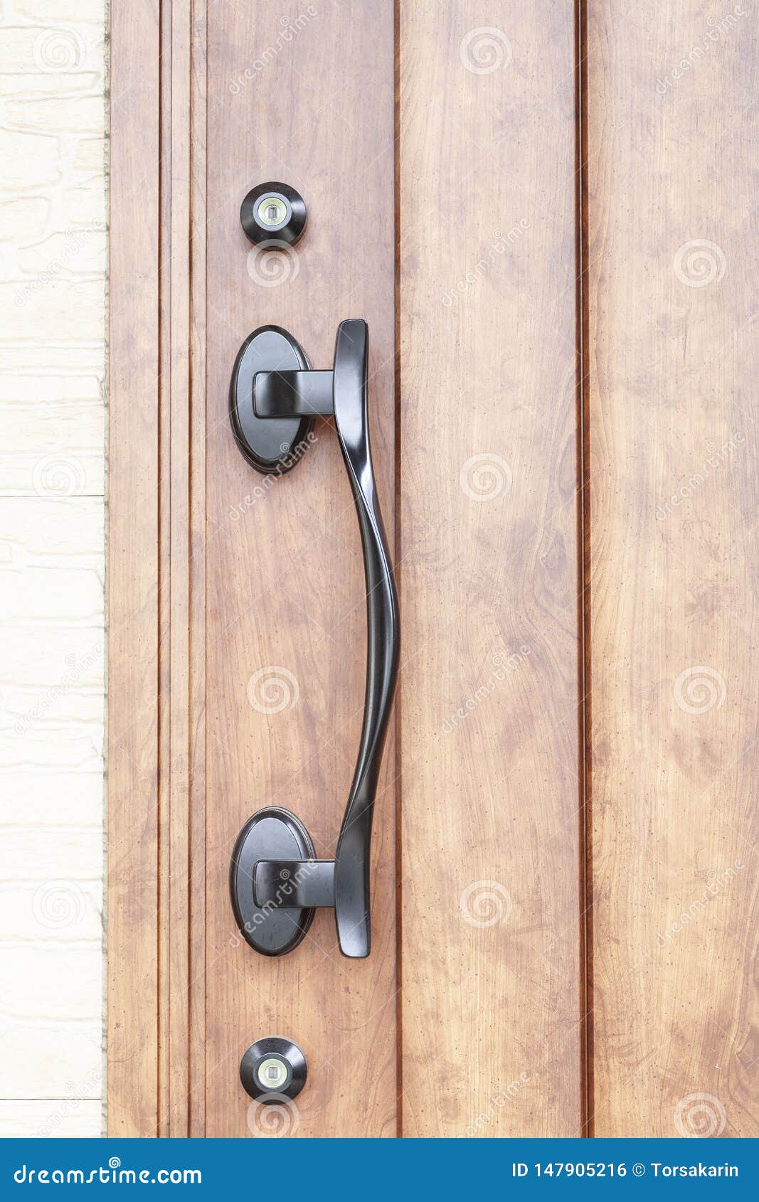 BLack metal door handle stock photo. Image of brass - 147905216