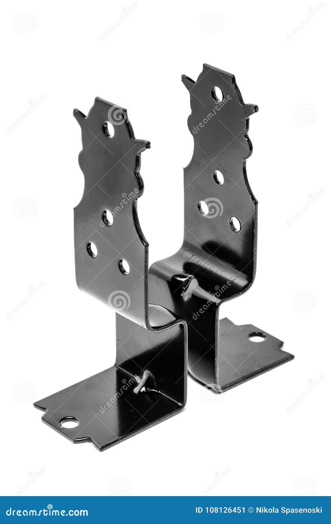 Black metal fixators stock image. Image of steel, material - 108126451