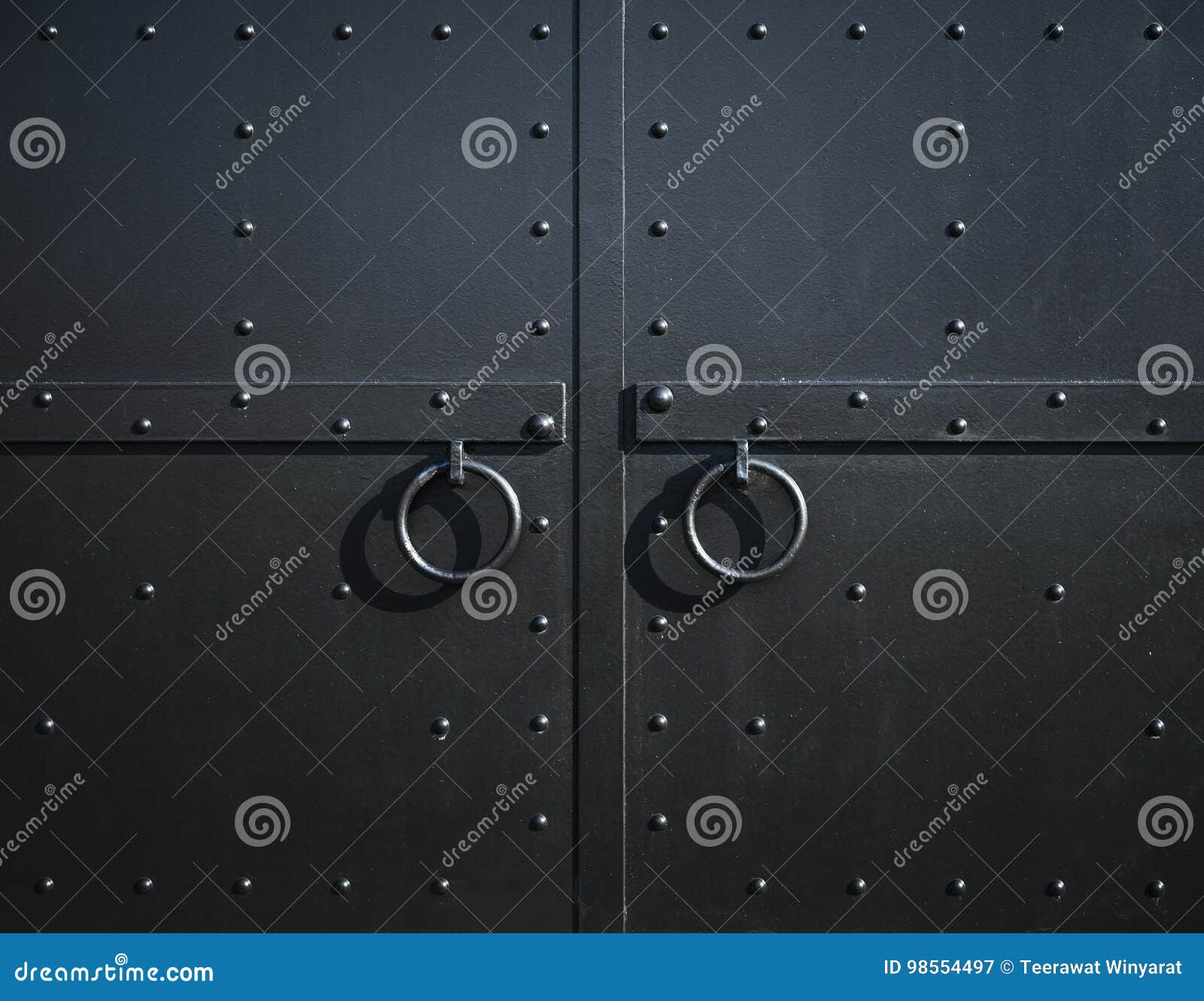 Black Metal Gate Door Texture Background Stock Image - Image of detail ...