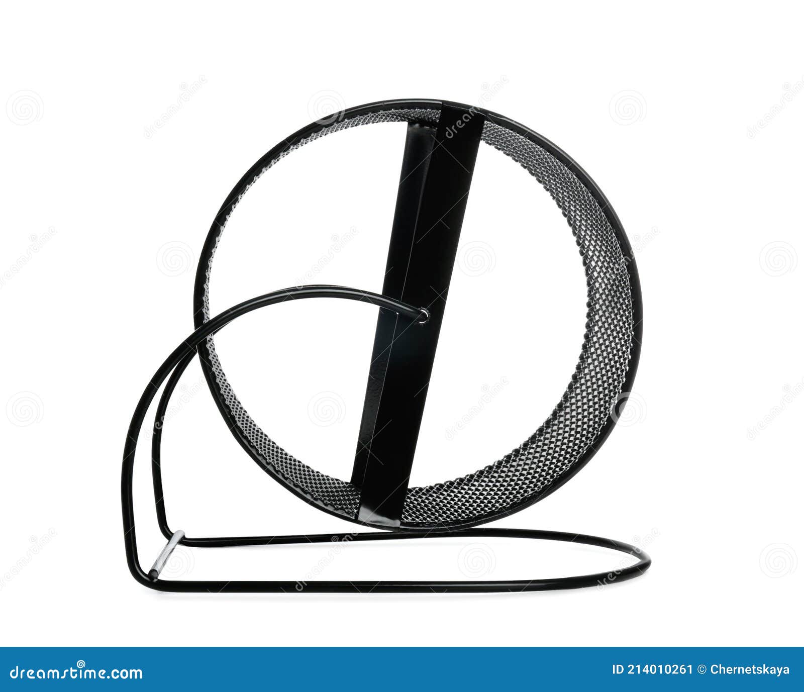 Black Metal Hamster Wheel Isolated on White Stock Image - Image of ...
