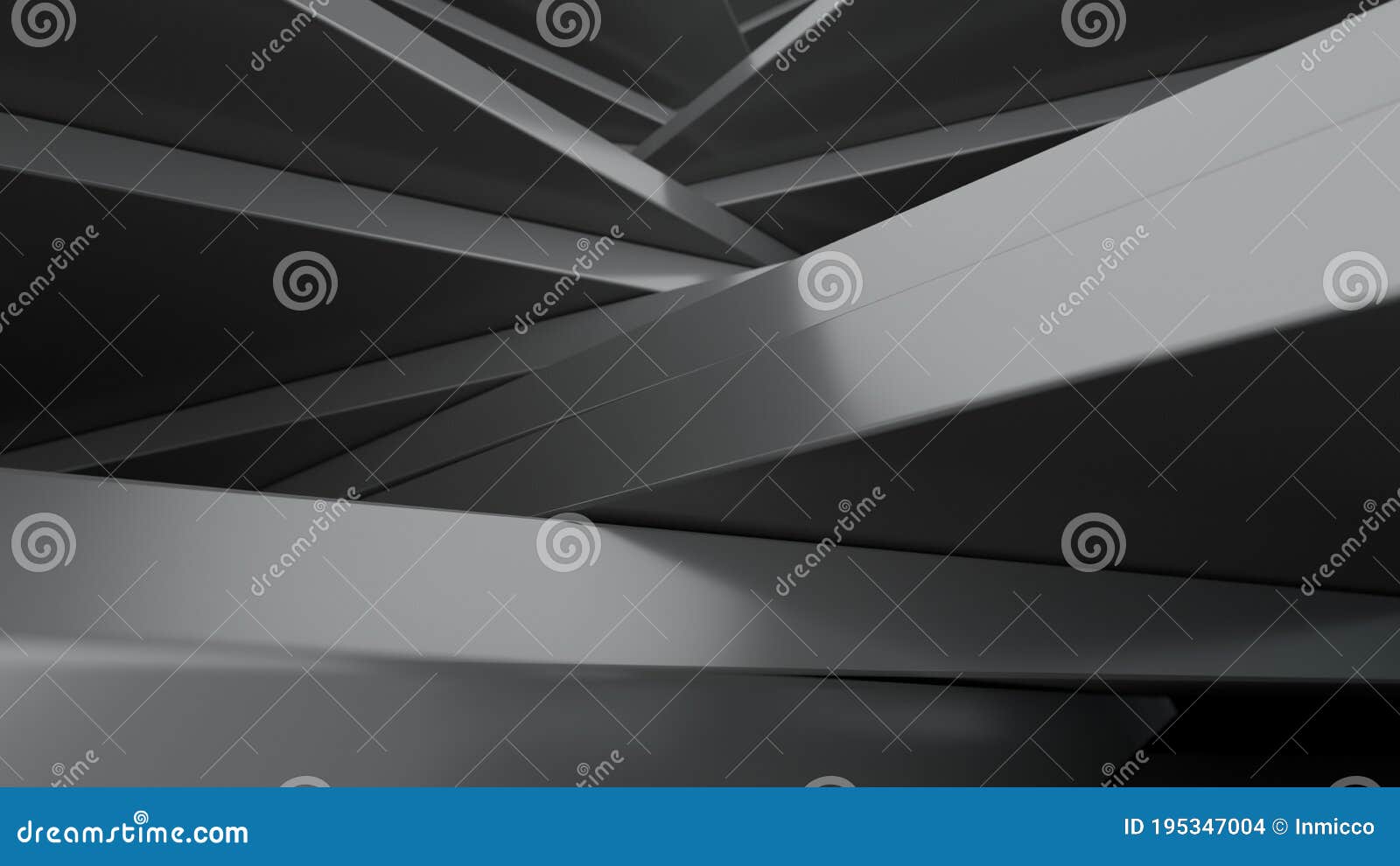 Black Metal Panels of Rectangular Shape. Random Chaotic Position ...