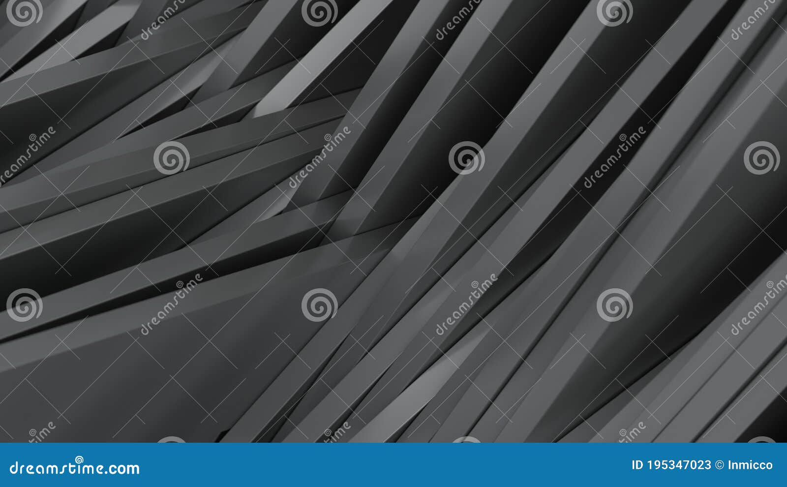 Black Metal Panels of Rectangular Shape. Random Chaotic Position ...