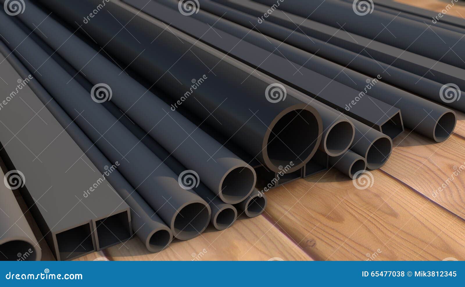 Black metal pipe stock illustration. Illustration of pipeline - 65477038