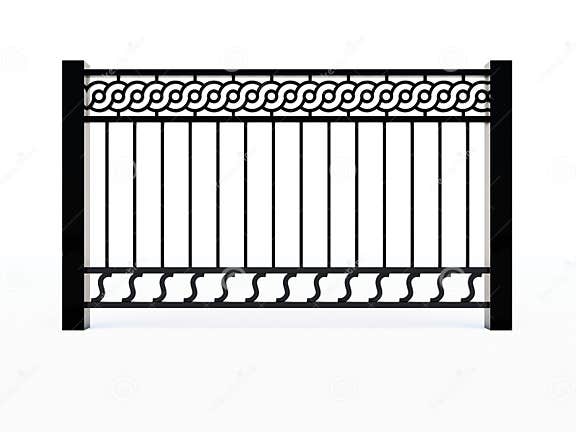 Black metal railing stock illustration. Illustration of black - 13851780