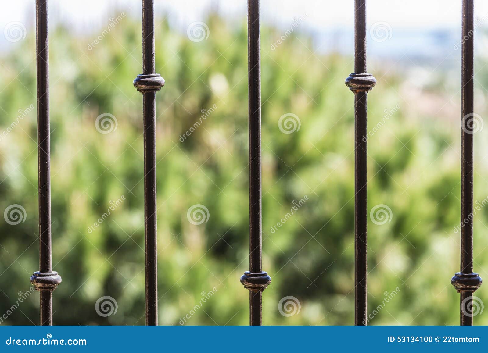 Black metal railing stock photo. Image of lock, strong - 53134100