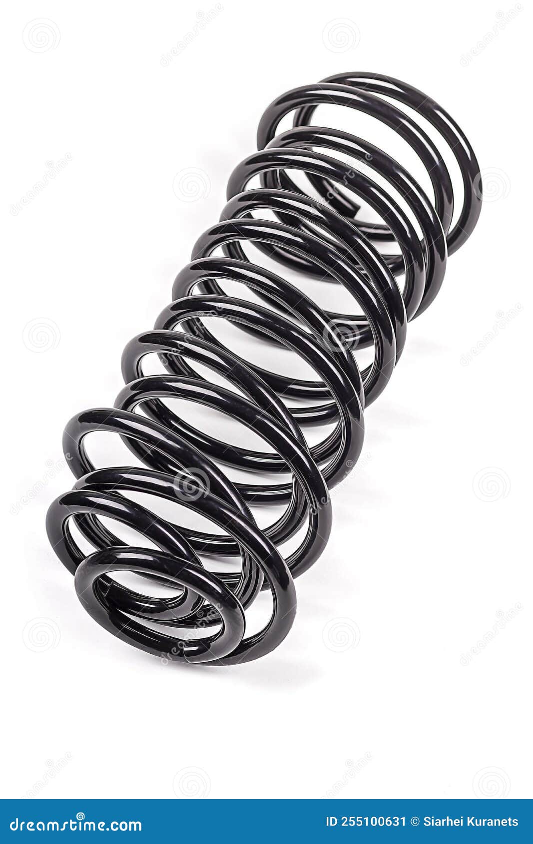 Black Metal Spring for Car. Suspension Elements Stock Image - Image of ...