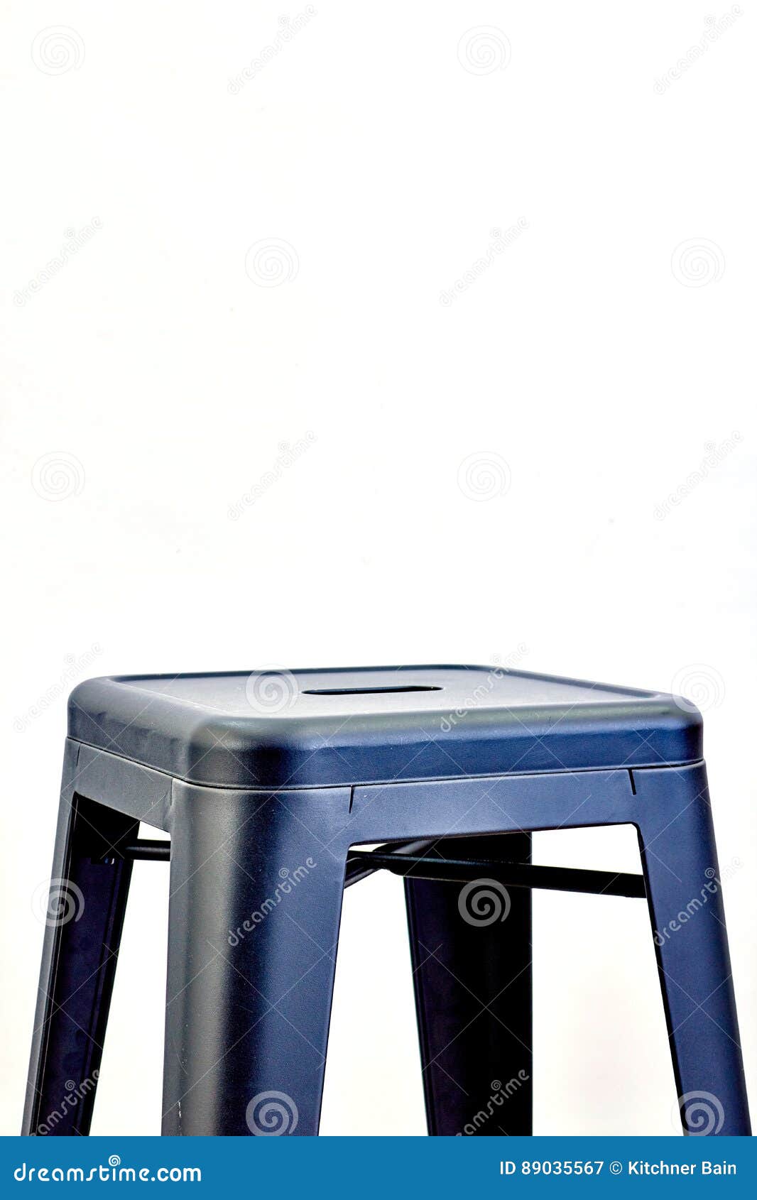 Black Metal Stool stock image. Image of white, chrome - 89035567