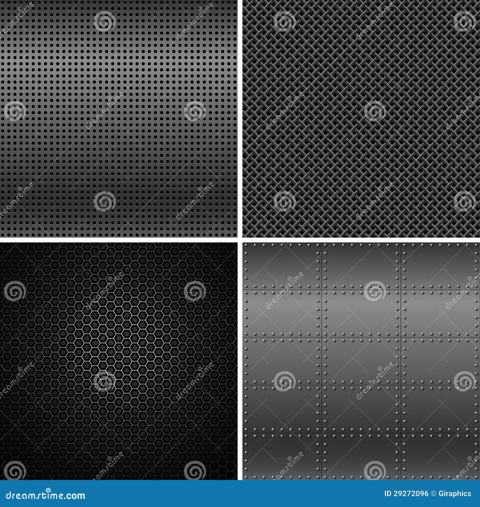 Black Metal Textures stock vector. Illustration of swatch - 29272096