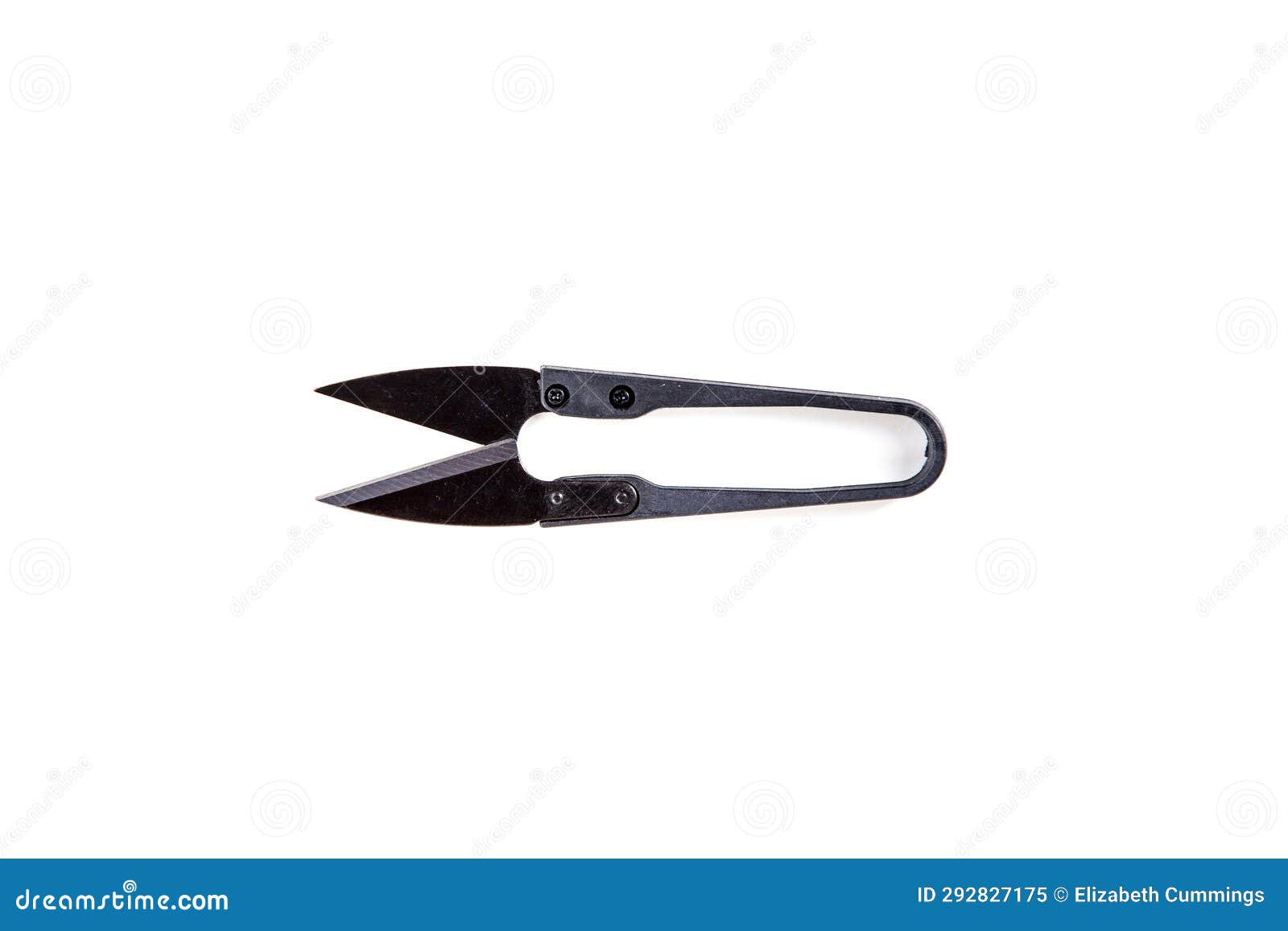 Black Metal Thread Snips Top Down Over White Stock Image - Image of metal, cutter: 292827175
