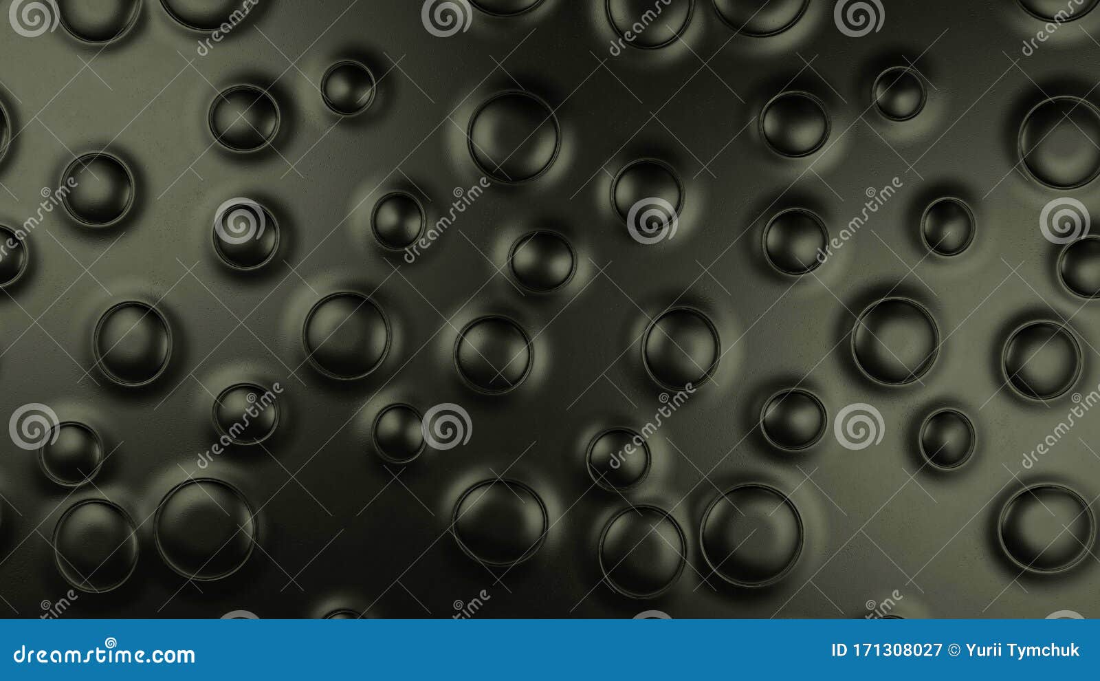 Black Metallic Bubbles of Different Size on Black Surface with No Grid ...