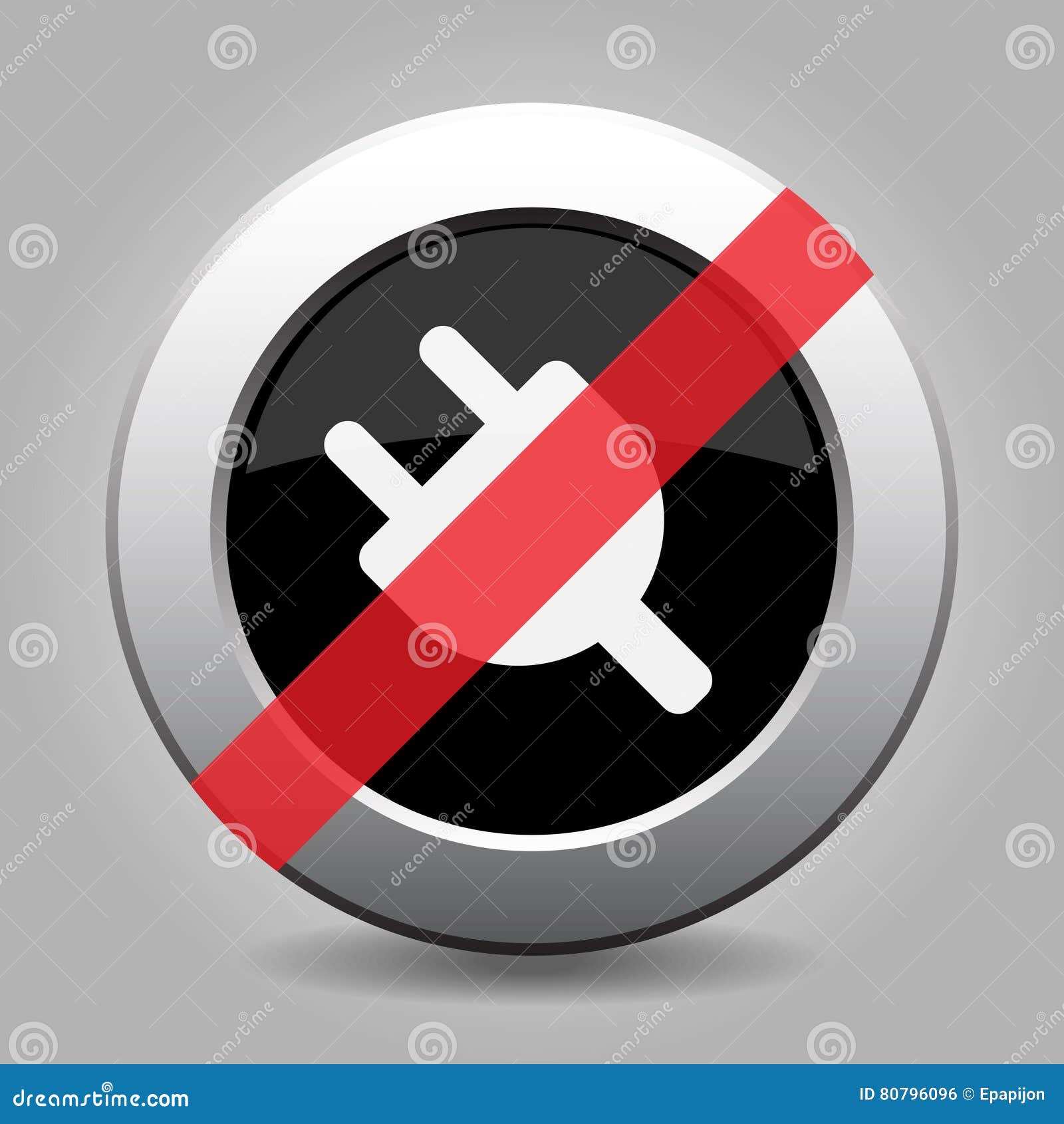 Banned Icon Vector From File And Folder Concept. Thin Line Illustration ...
