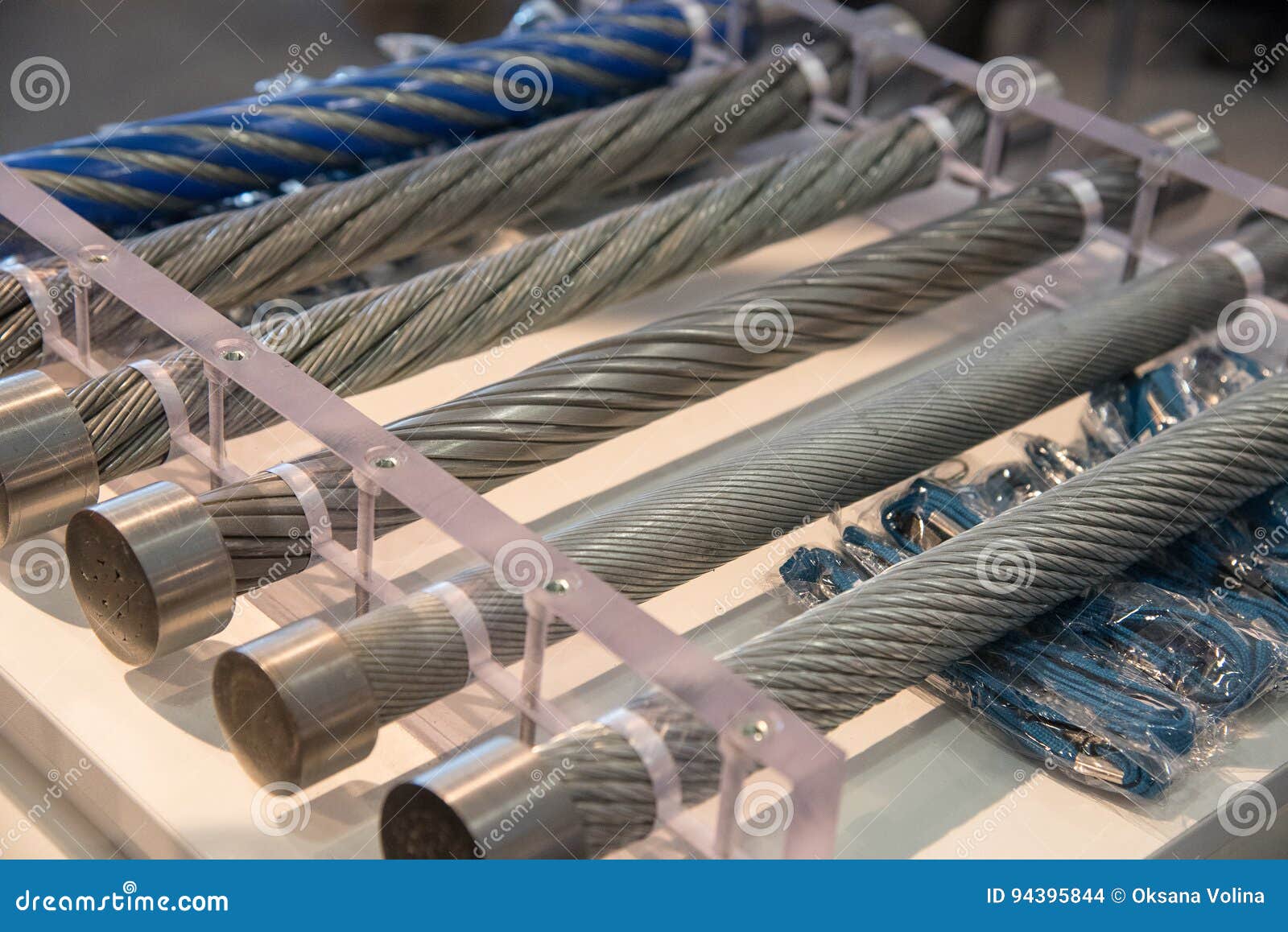 Black and Metallic Cable in a Section with Several Veins at the Stock ...