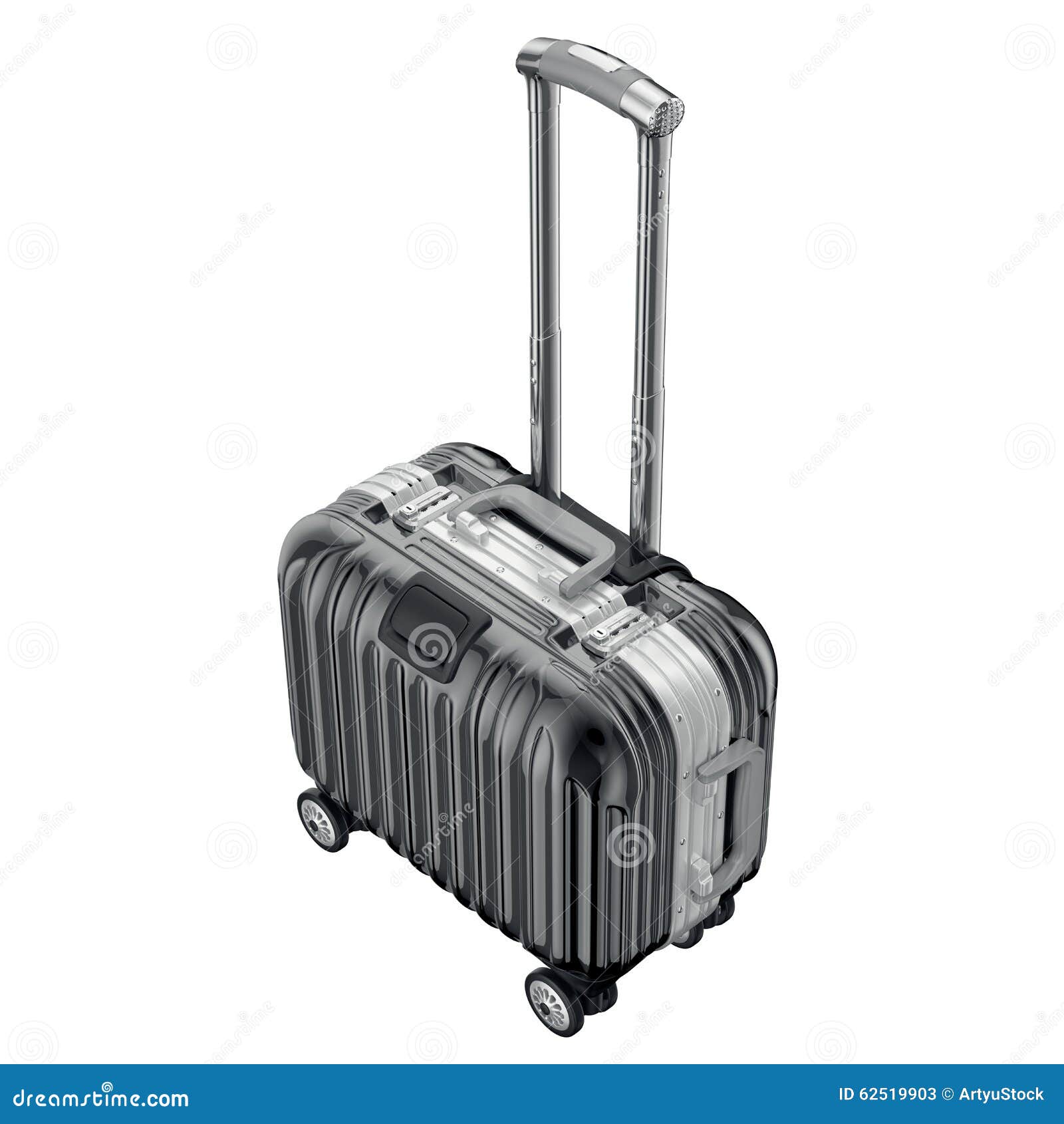 Black Metallic Luggage, Top View Stock Illustration - Illustration of ...