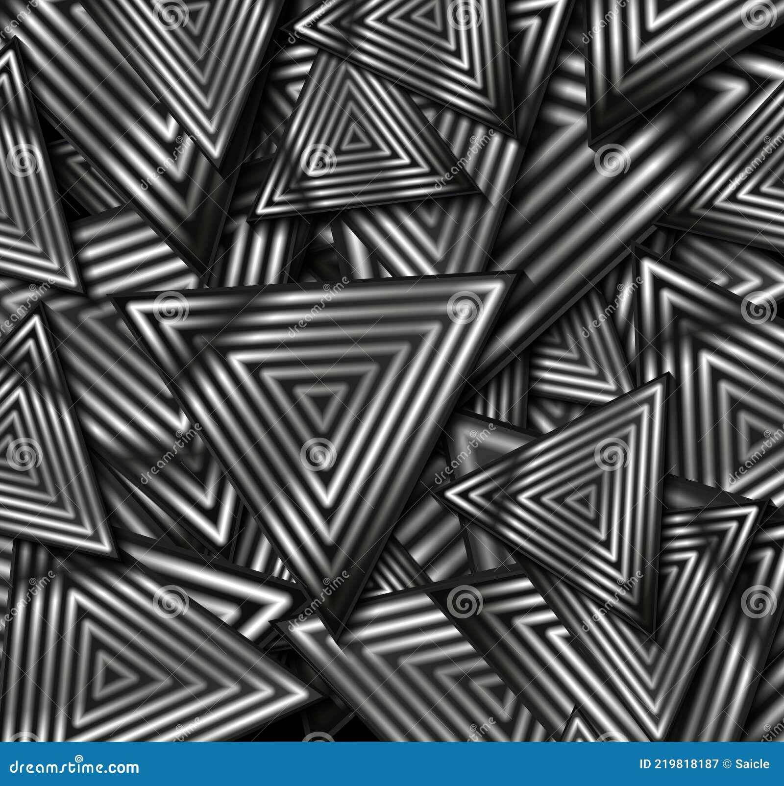 Black and Metallic Triangles Abstract Background Stock Vector ...