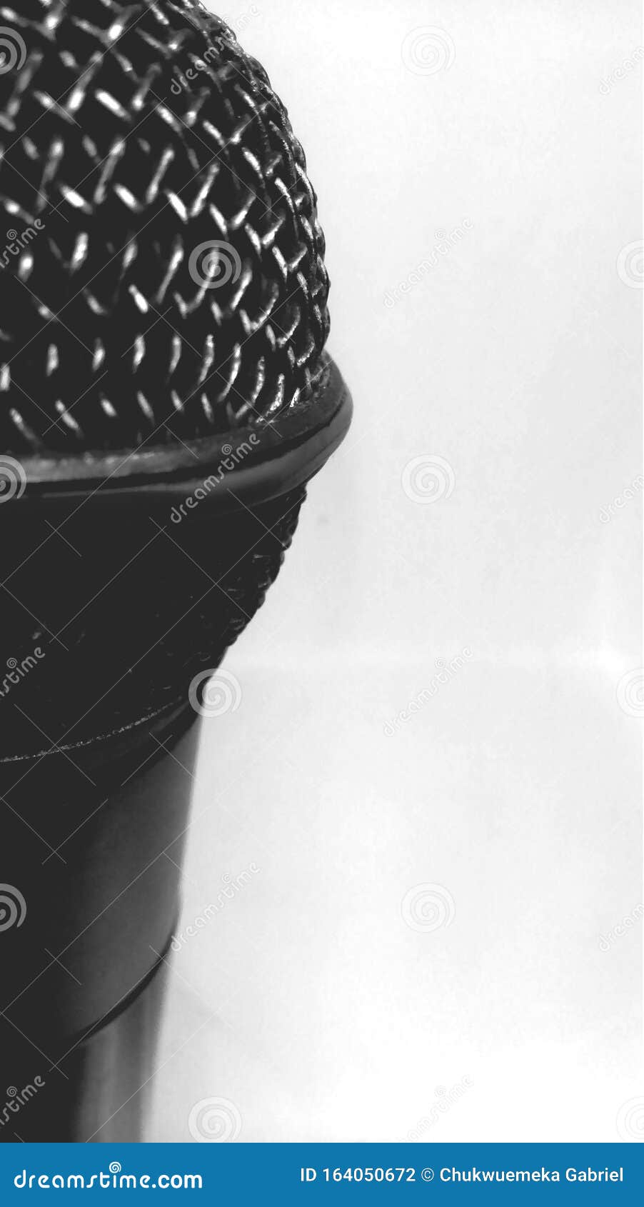 Black Mic on White Background Stock Photo - Image of background ...
