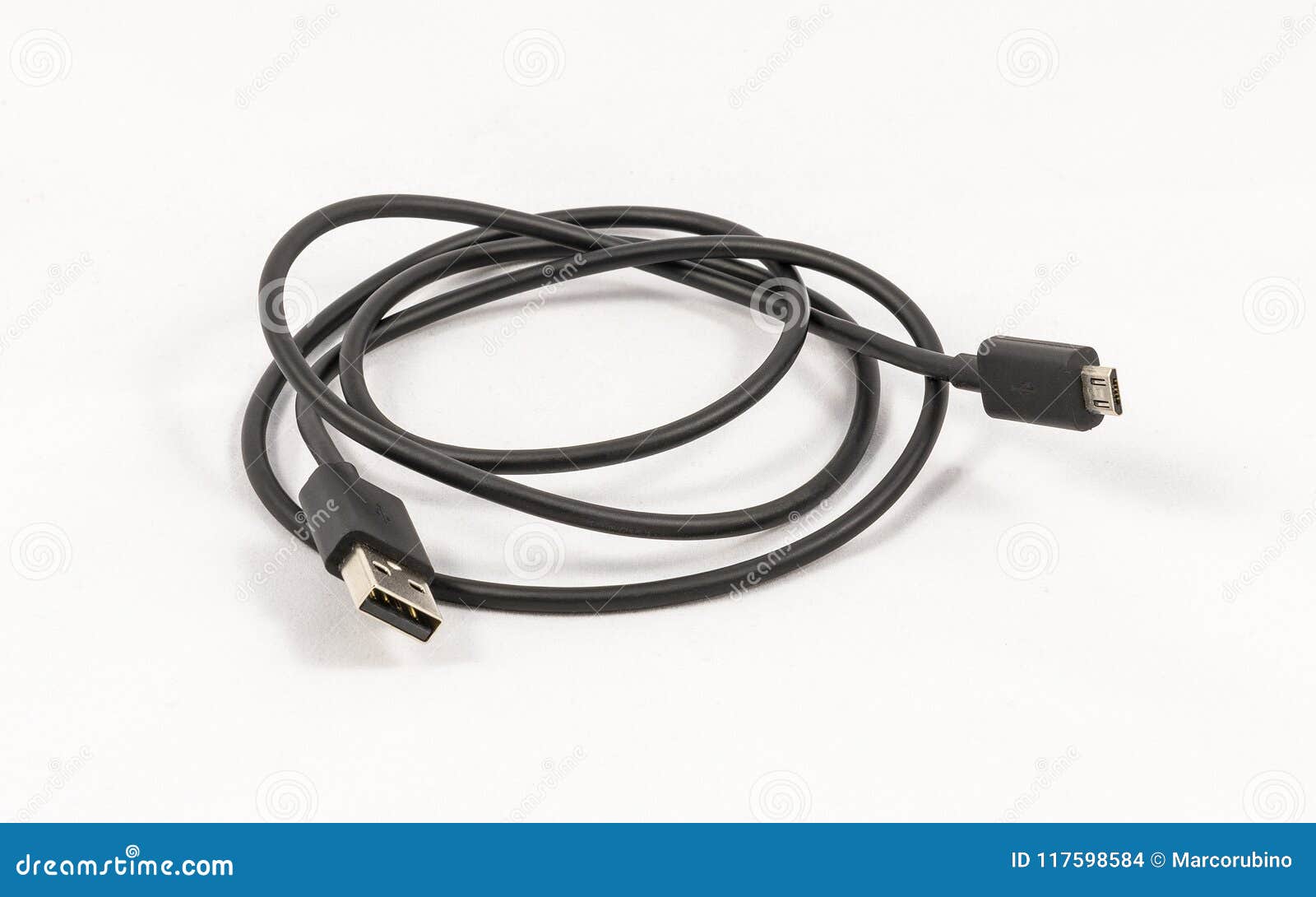 Black micro USB cable stock photo. Image of serial, cable - 117598584
