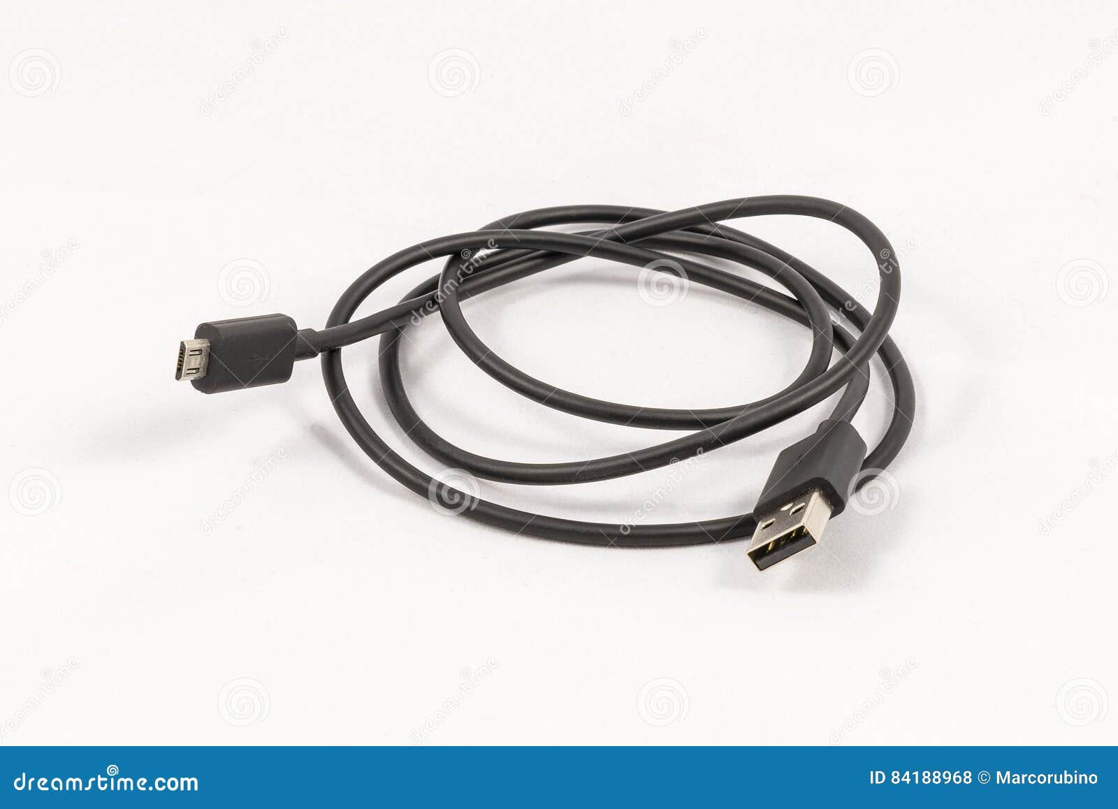 Black micro USB cable stock photo. Image of electronic - 84188968