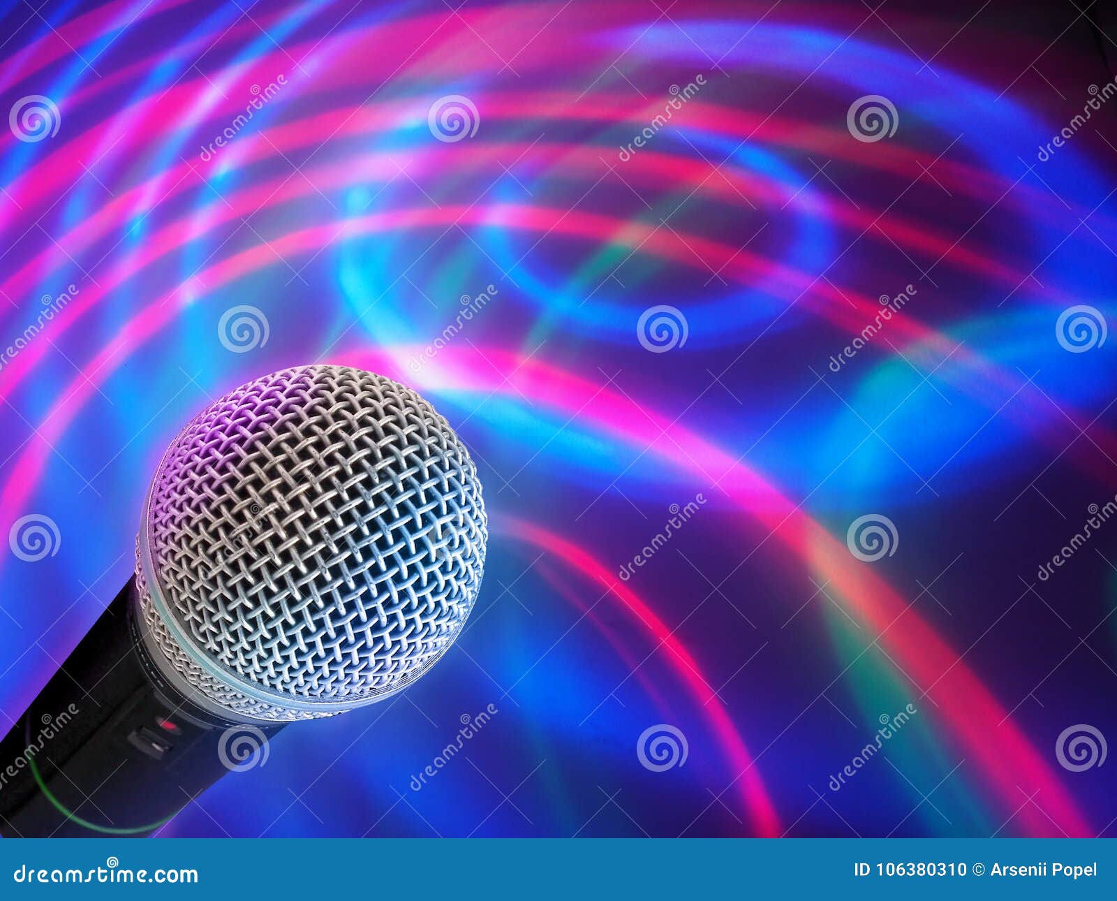 Black Microphone on an Abstract Background Stock Photo - Image of music ...