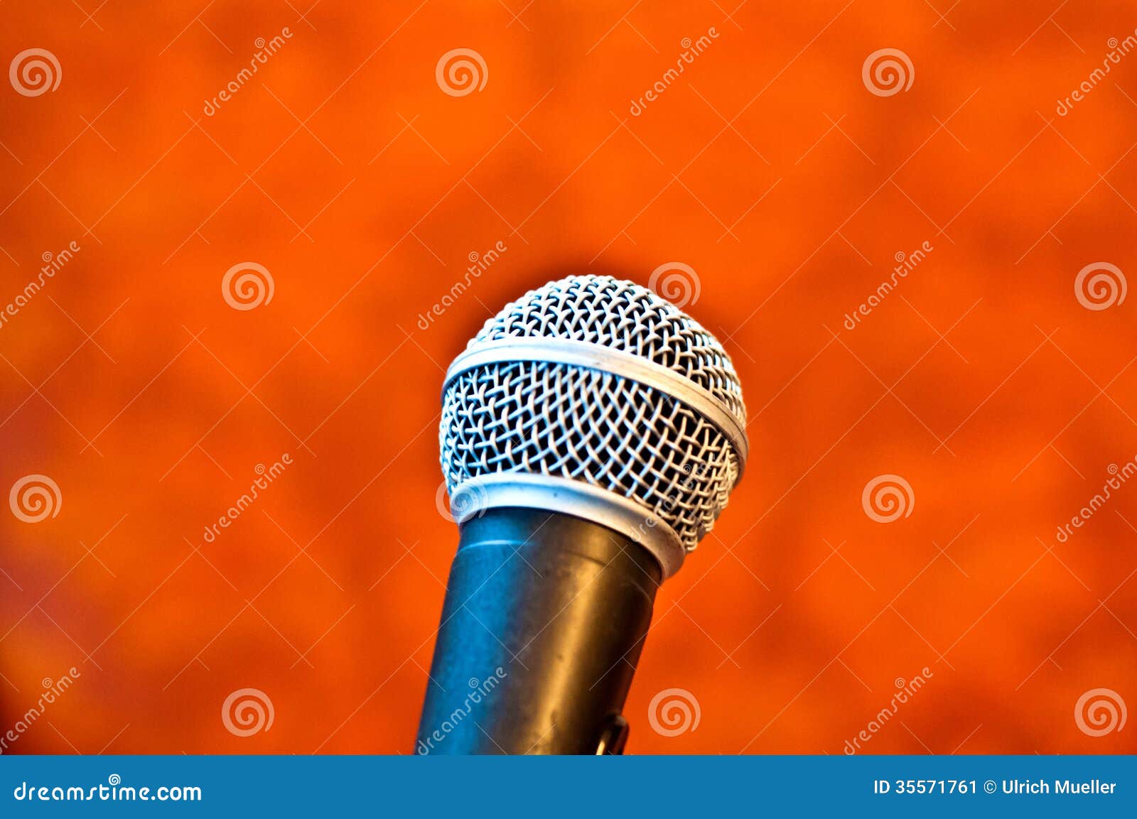 Black microphone stock image. Image of metallic, communication - 35571761