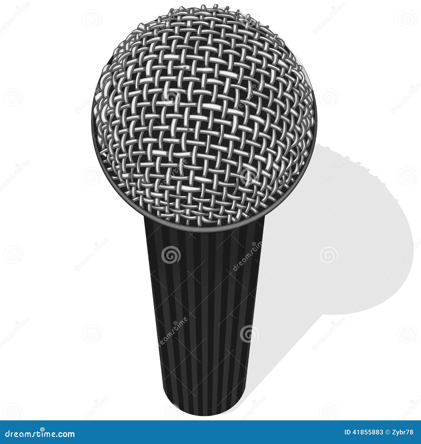 Black microphone stock vector. Illustration of microphone - 41855883